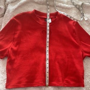 Divided | Tops | Cut Out Heart Crop Top | Poshmark